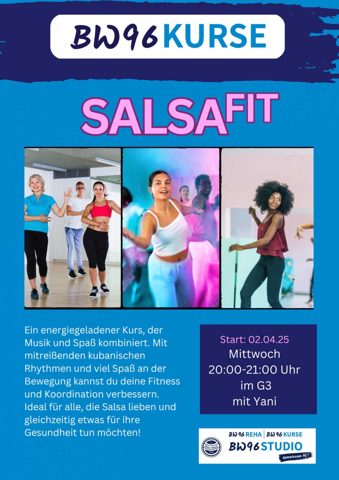 Fitness mit kubanischem Feuer: Neuer Kurs SALSA FIT – Blau-Weiß 96 ...